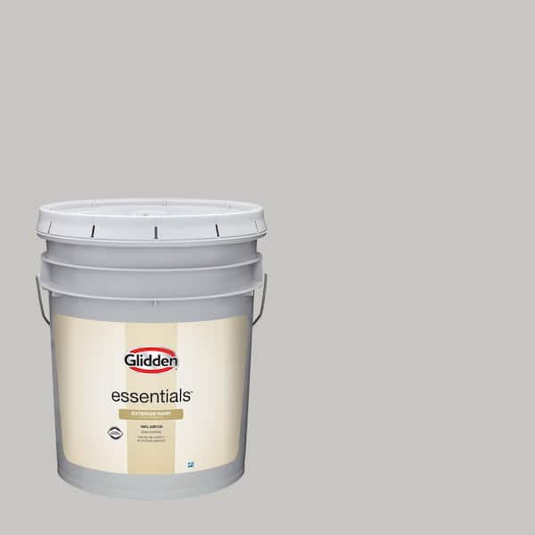 Glidden Essentials 5 gal. PPG0995-3 Silver Band Satin Exterior Paint ...