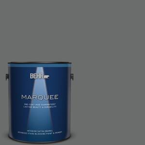 BEHR MARQUEE 1 gal. #770F-5 Dark Ash Satin Enamel Exterior Paint ...