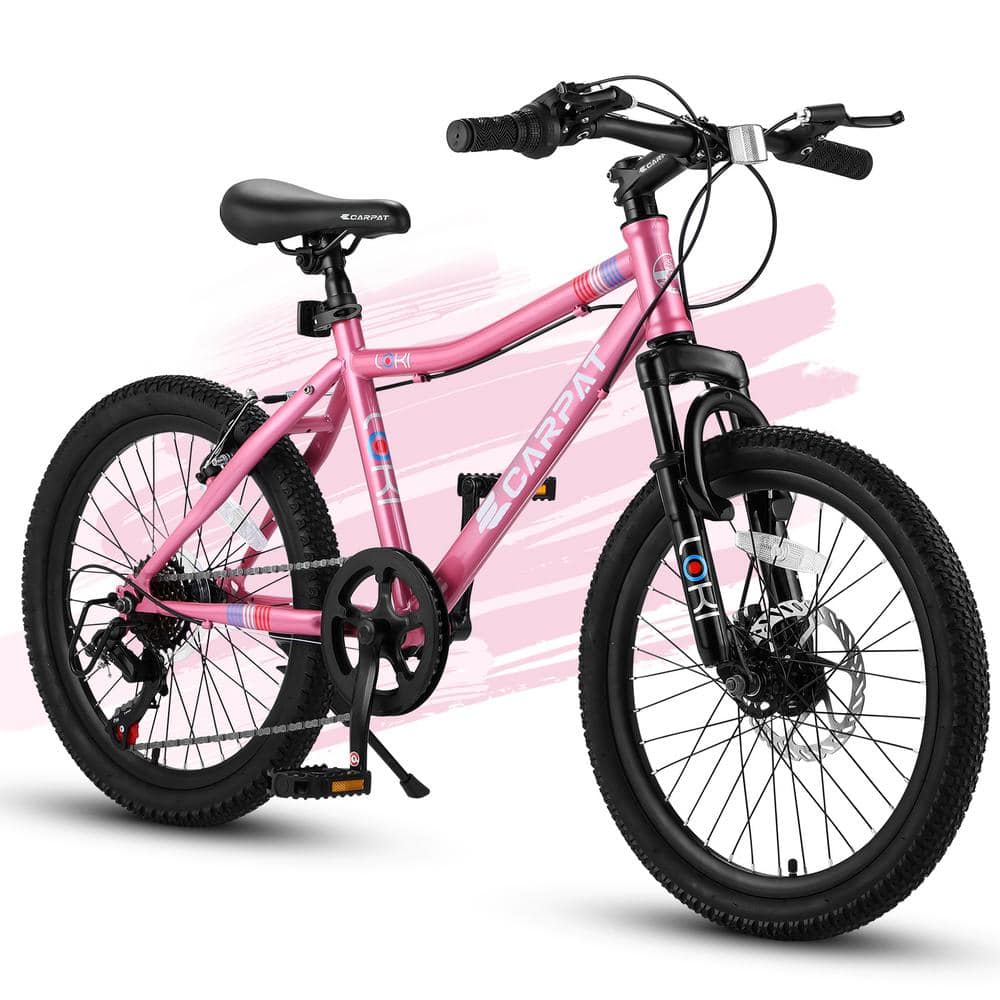 Cesicia 20 in. 7 Speed Montain Bike in Pink with Front Suspension Disc ...