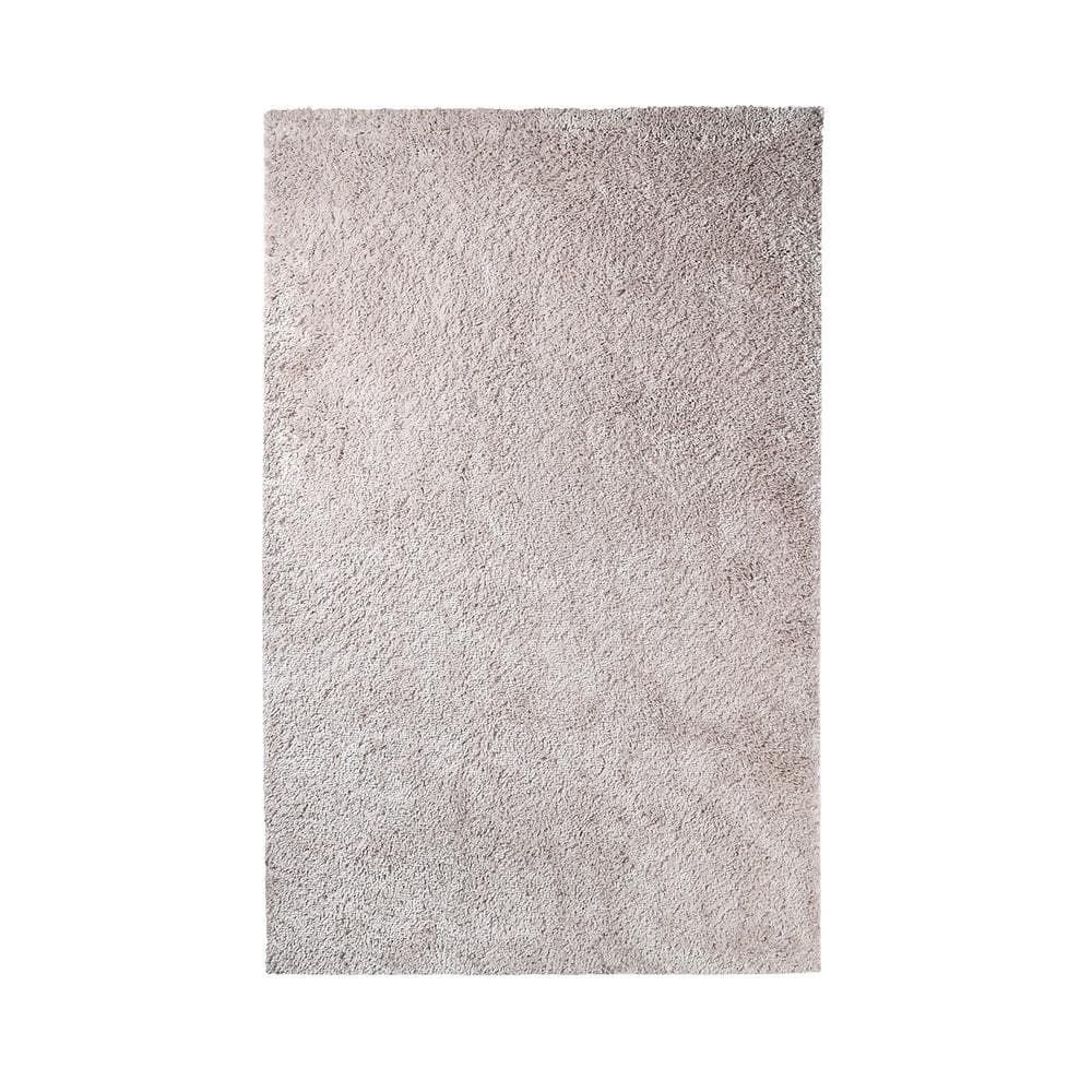 SUPERIOR Berlin Beige 8 ft. x 10 ft. Solid Plush Shag Indoor Area Rug ...