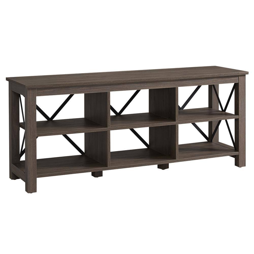 Meyer&Cross Sawyer 58 in. Alder Brown TV Stand Fits TV's up to 65 in ...