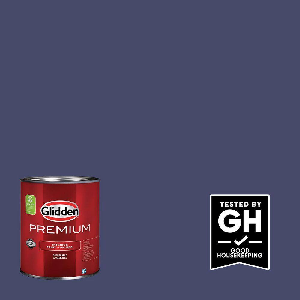 Glidden Premium 1 qt. PPG1169-7 Royal Hyacinth Semi-Gloss Interior ...