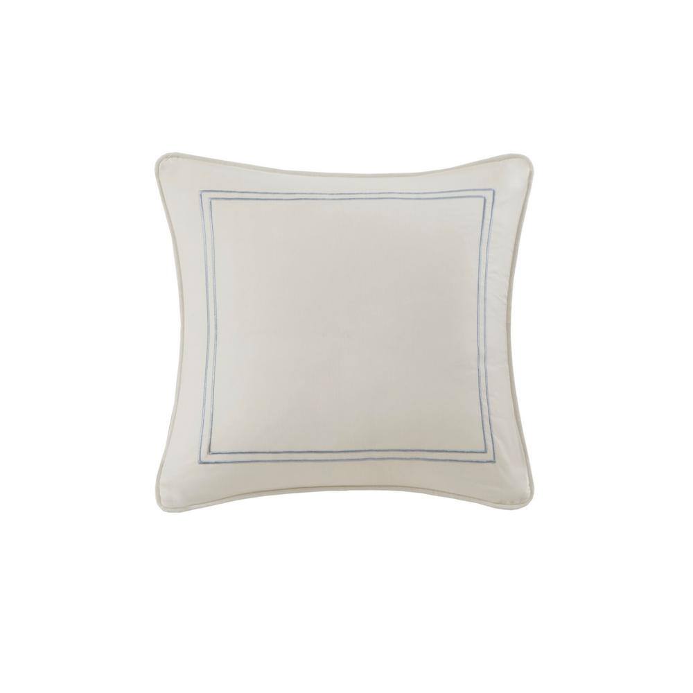 HARBOR HOUSE Chelsea Ivory 16 in. X 16 in. Cotton Square Throw Pillow ...