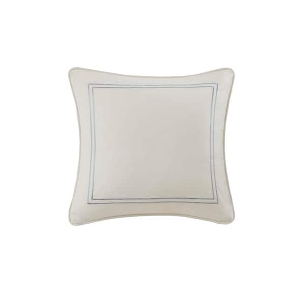 HARBOR HOUSE Chelsea Ivory 16 in. X 16 in. Cotton Square Throw Pillow ...