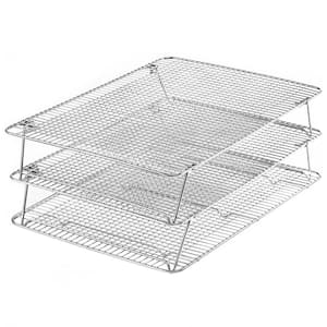 Numhew 4-Tier Black Collapsible Cooling Rack with Adjustable 3 Setting ...
