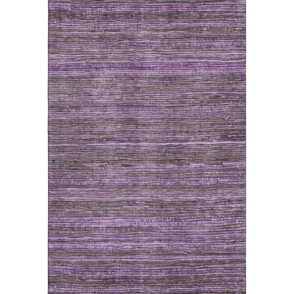 Addison Rugs Mayfield Premium Machine Washable Abstract AMF1846 Purple ...