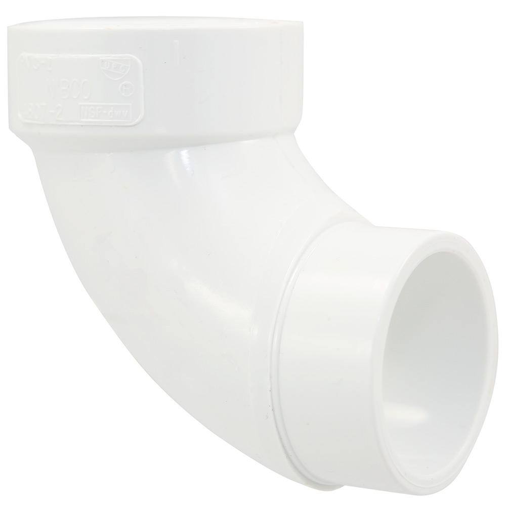 NIBCO 2 in. PVC DWV 90-Degree Spigot x Hub Street Elbow C48072HD2 - The ...