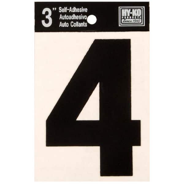 HY-KO 3 in. Vinyl Number 4 30404 - The Home Depot