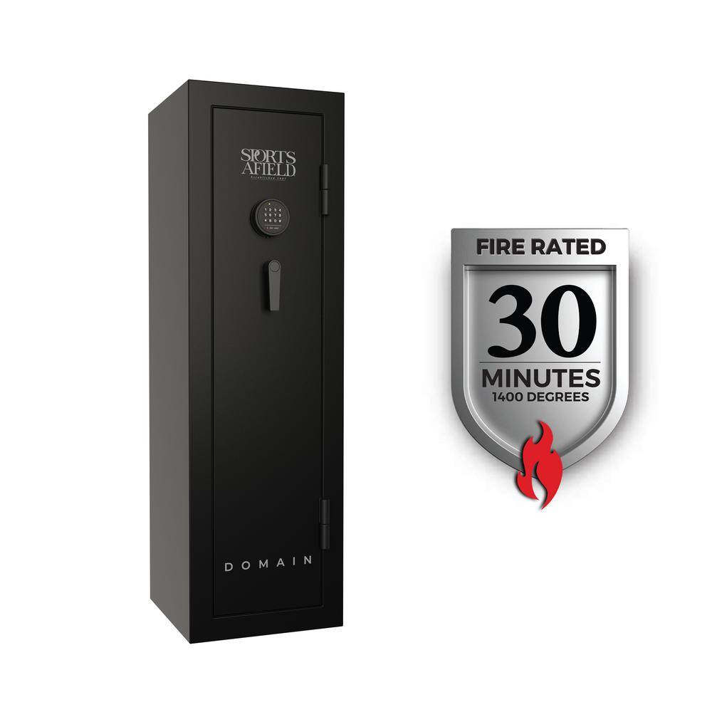 Sports Afield Domain 12-Gun Fireproof Electronic Lock Gun Safe, Black ...