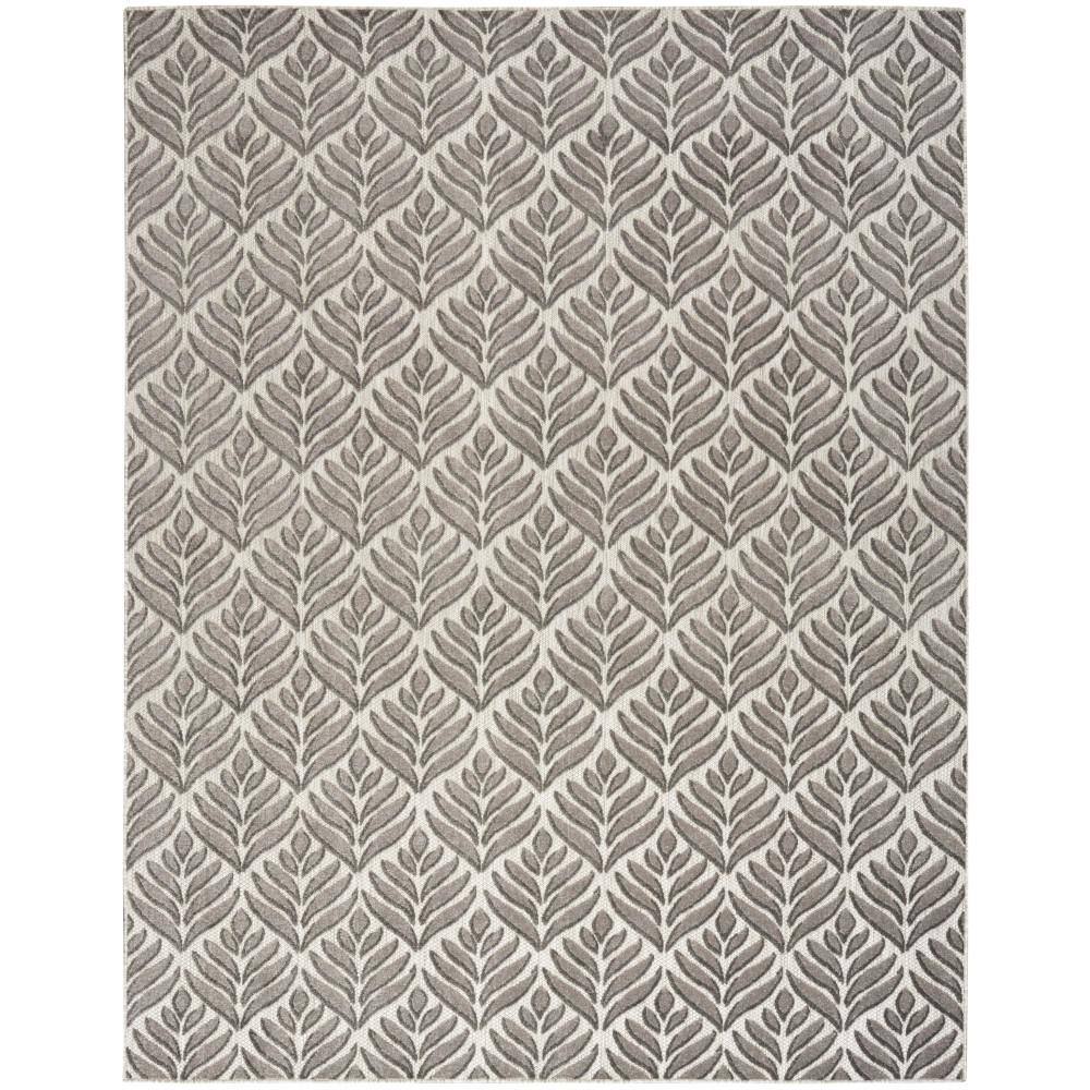 Nourison Aloha Charcoal 6 ft. x 9 ft. Botanical Contemporary Area Rug ...