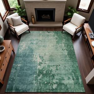 Addison Rugs Mayfield Premium Machine Washable Abstract AMF1257 Sky 5 ...