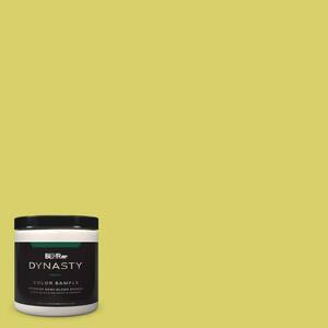 BEHR PREMIUM PLUS 1 qt. #P340-4 Lime Tree Flat Exterior Paint & Primer ...