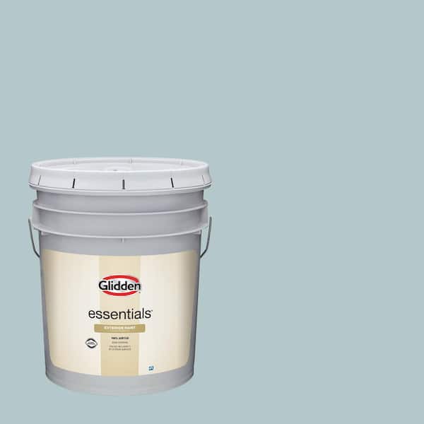 Glidden Essentials 5 gal. PPG1034-4 Misty Surf Satin Exterior Paint ...