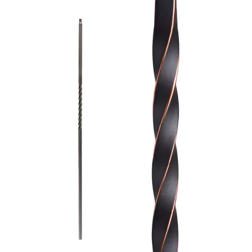 EVERMARK Stair Parts 44 in. x 1/2 in. Oil Rubbed Copper Single Twist ...