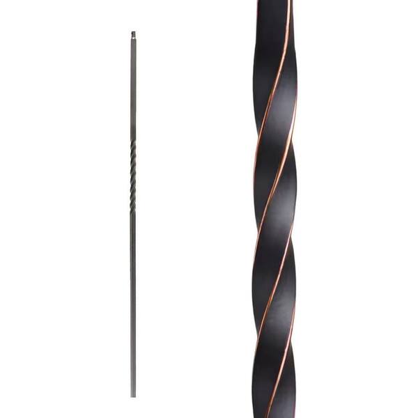 EVERMARK Stair Parts 44 in. x 1/2 in. Oil Rubbed Copper Single Twist ...