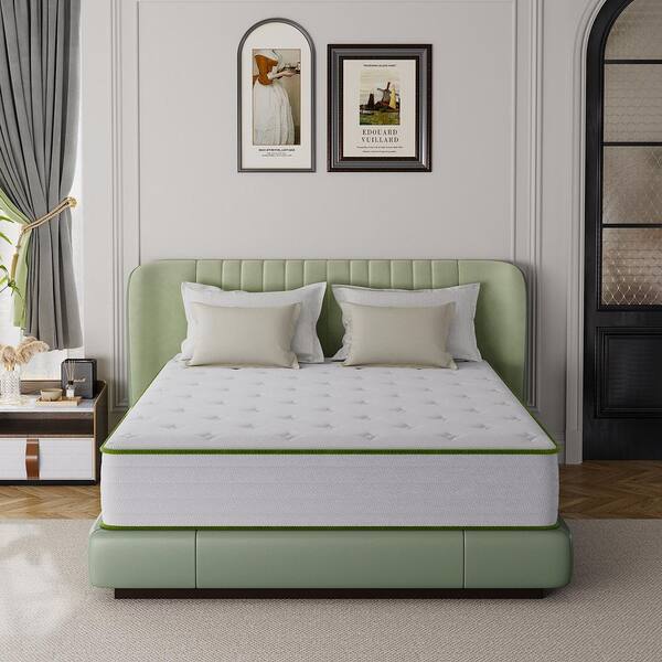 Babo Care Queen Size Plush Hybrid Gel Memory Foam 12 in. Innerspring ...