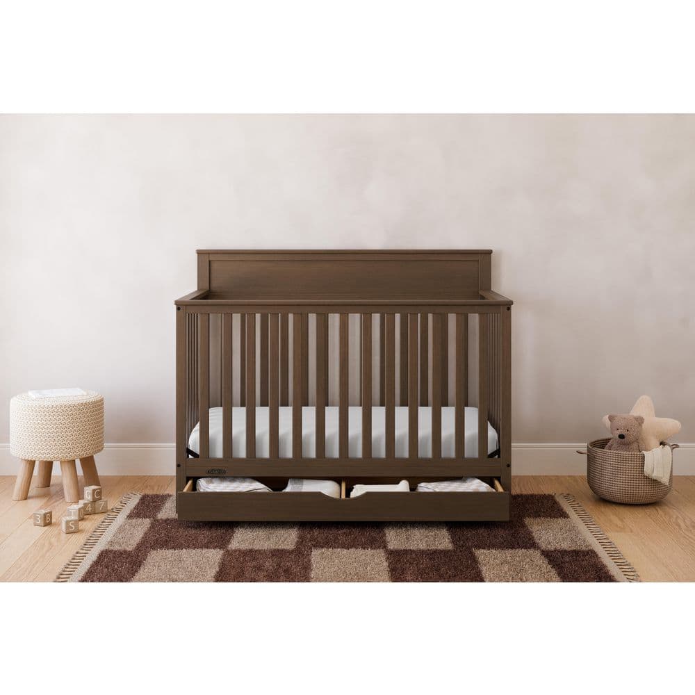 Graco Shiloh Hazelnut 5-in-1 Convertible Crib with Drawer 04589-108 ...