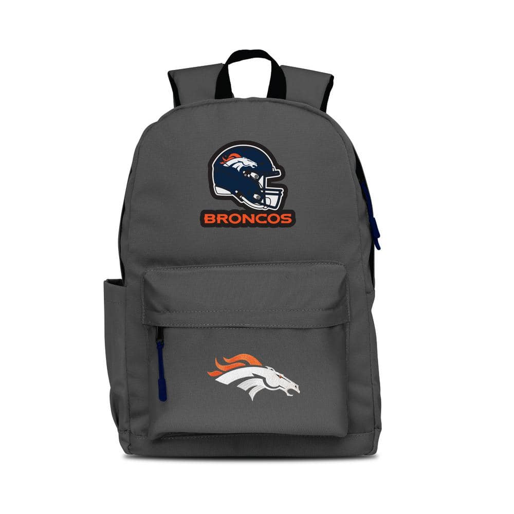 Mojo 17 in. Gray Denver Broncos 2-Logo Campus Laptop Backpack NFDBL730G ...