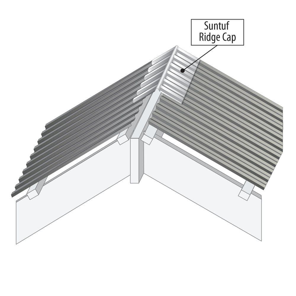 White Opal Polycarbonate Roof Panel Ridge Cap, 4 ft. Nepal | Ubuy