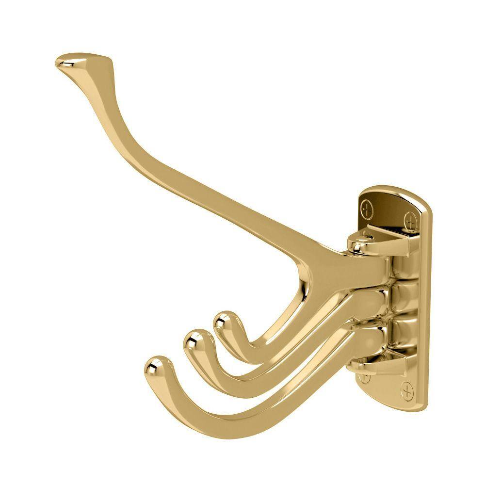 Gatco Premier 4 Arm Swivel Hook in Brass 575 - The Home Depot