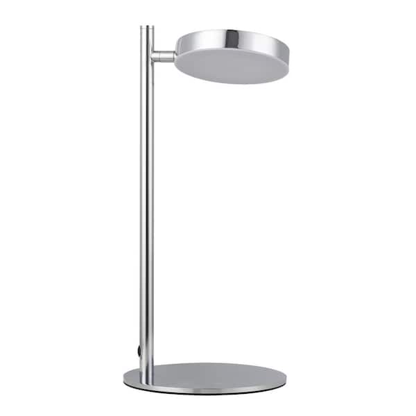 Dainolite Fia 15 in. Chrome Transitional Integrated LED Round Table ...