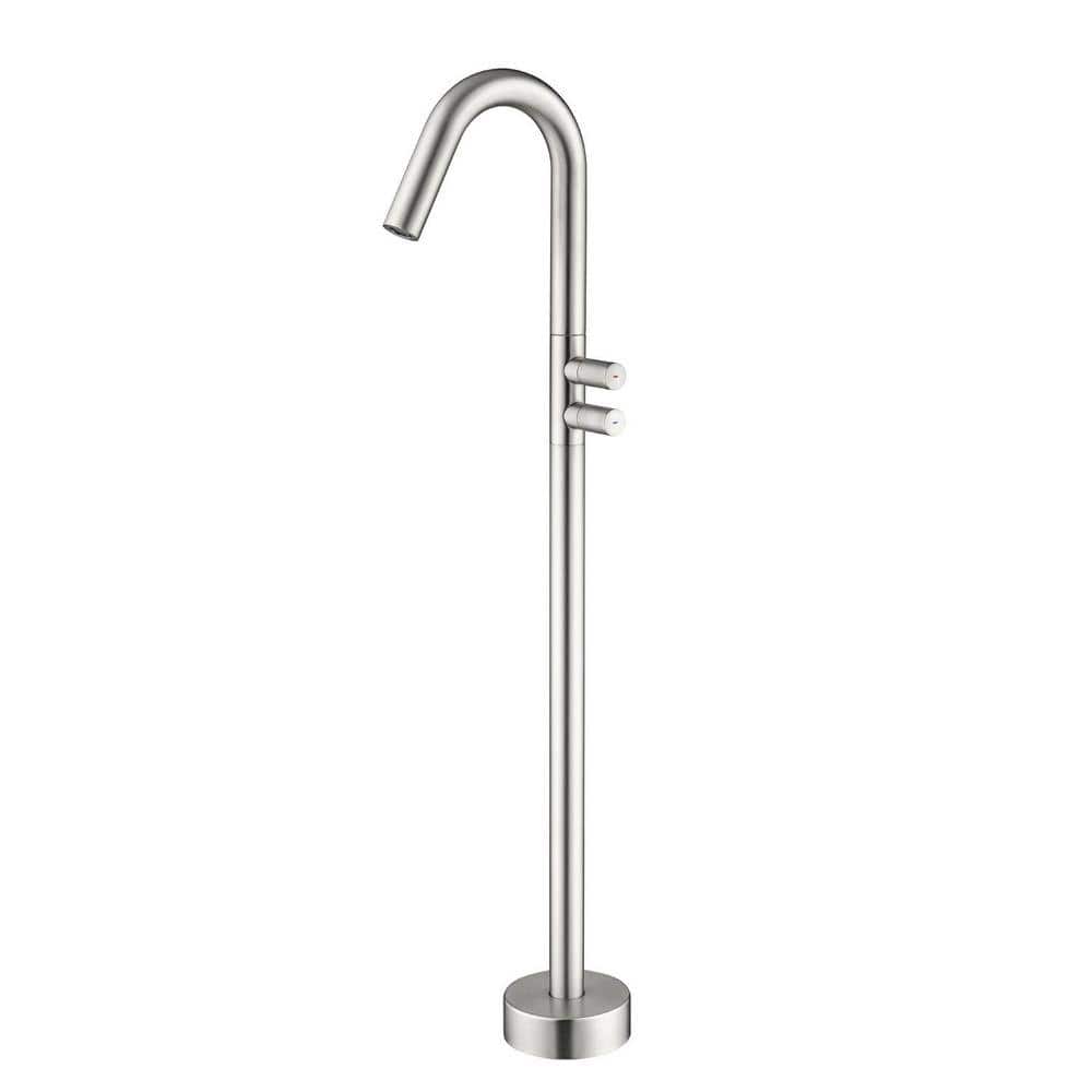 Fapully Modern Double Handle 360 Degree Spout Deck Mount Free Standing ...