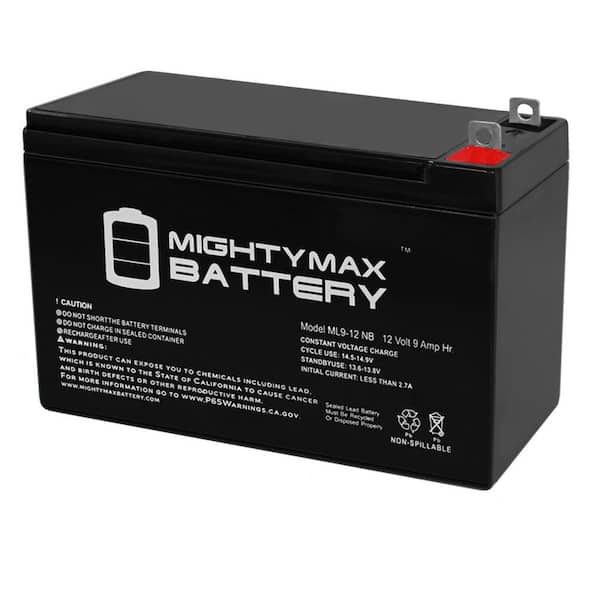 MIGHTY MAX BATTERY 12-Volt 9Ah SLA Rechargeable Battery Deep Cycle ...