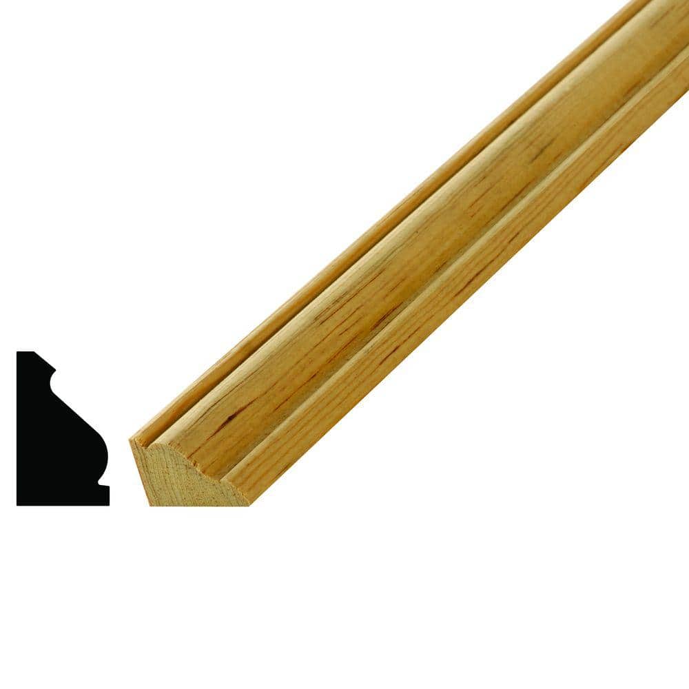Alexandria Moulding LWM218 11/16 in. x 1-1/8 in. Pine Shingle Molding ...