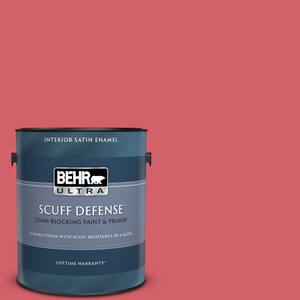 BEHR PREMIUM PLUS 1 qt. #140B-6 Italiano Rose Semi-Gloss Enamel Low ...