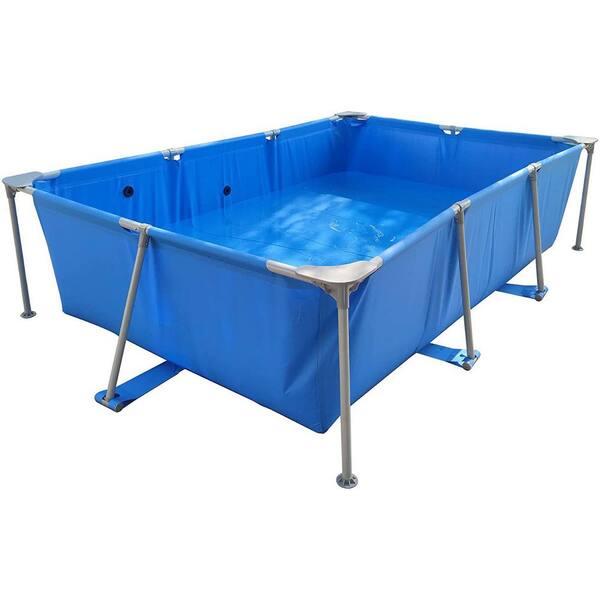 118 in. x 79 in. x 26 in. Metal Frame rectangle Pool Above Ground Pools ...