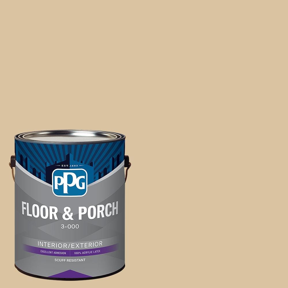 PPG 1 gal. PPG1094-3 Birch Beige Satin Interior/Exterior Floor and ...