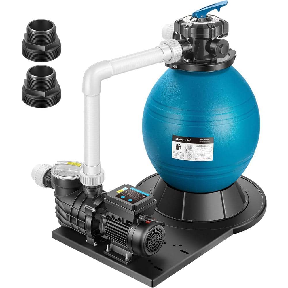 VIVOHOME 16 in. Sand Filter with 3/4HP 3167 GPH Above Ground Pool Pump ...