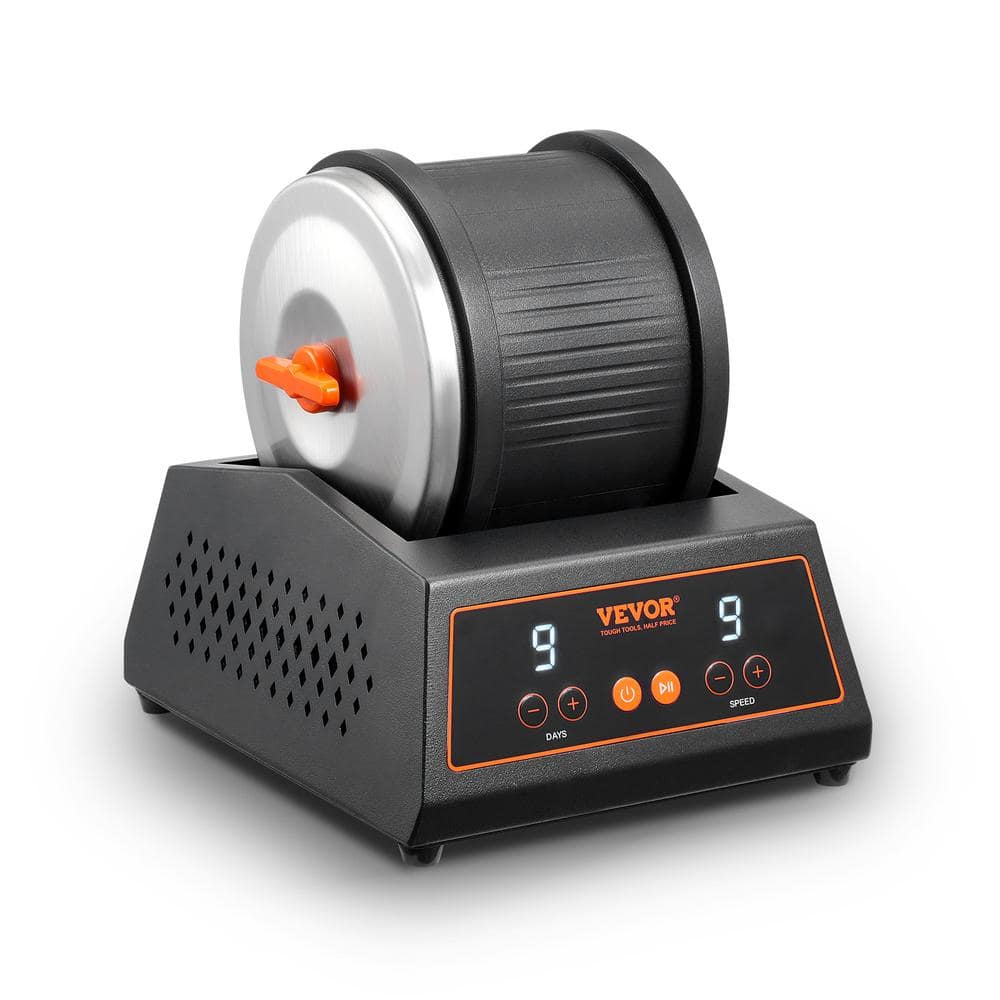 VEVOR Rock Tumbler Machine, 4 lbs. Rock Polishing Machine, 9 Speed ...