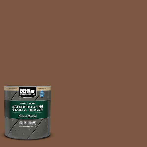 BEHR PREMIUM 1 qt. #SC-110 Chestnut Solid Color Waterproofing Exterior ...