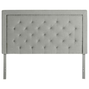 Brookside Ella Upholstered Stone King Headboard with Diamond Tufting HDBSKKREDTSTHB