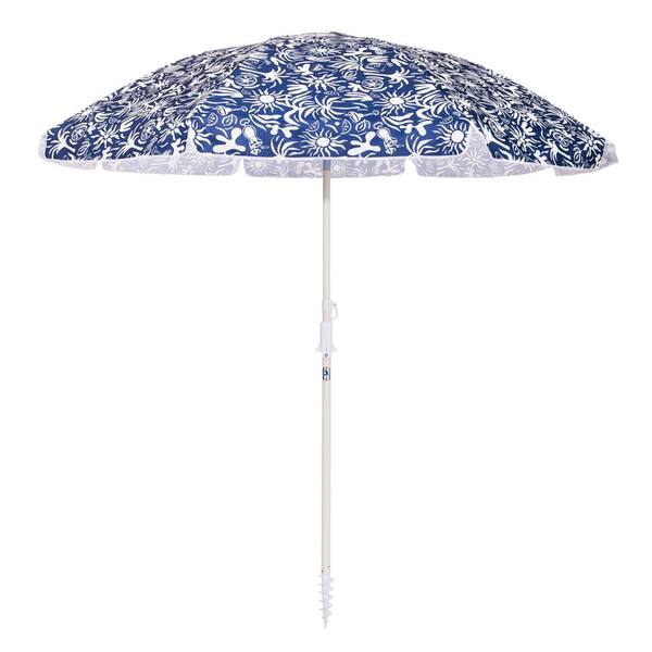 MOEPISY Umbrella diameter 6' 6 ft. fiberglass Beach UPF 50+ Patio ...