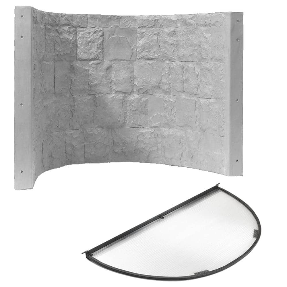 SHAPE PRODUCTS Rockwell 42 in. x 23 in. x 48 in. Gray Composite Window ...