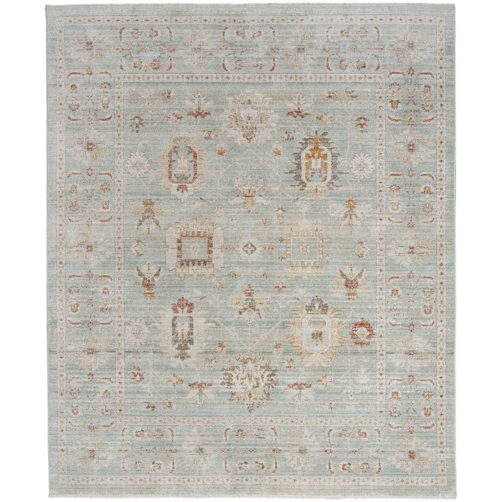 Nourison Traditional Home Mint 5 ft. x 8 ft. Distressed Traditional ...
