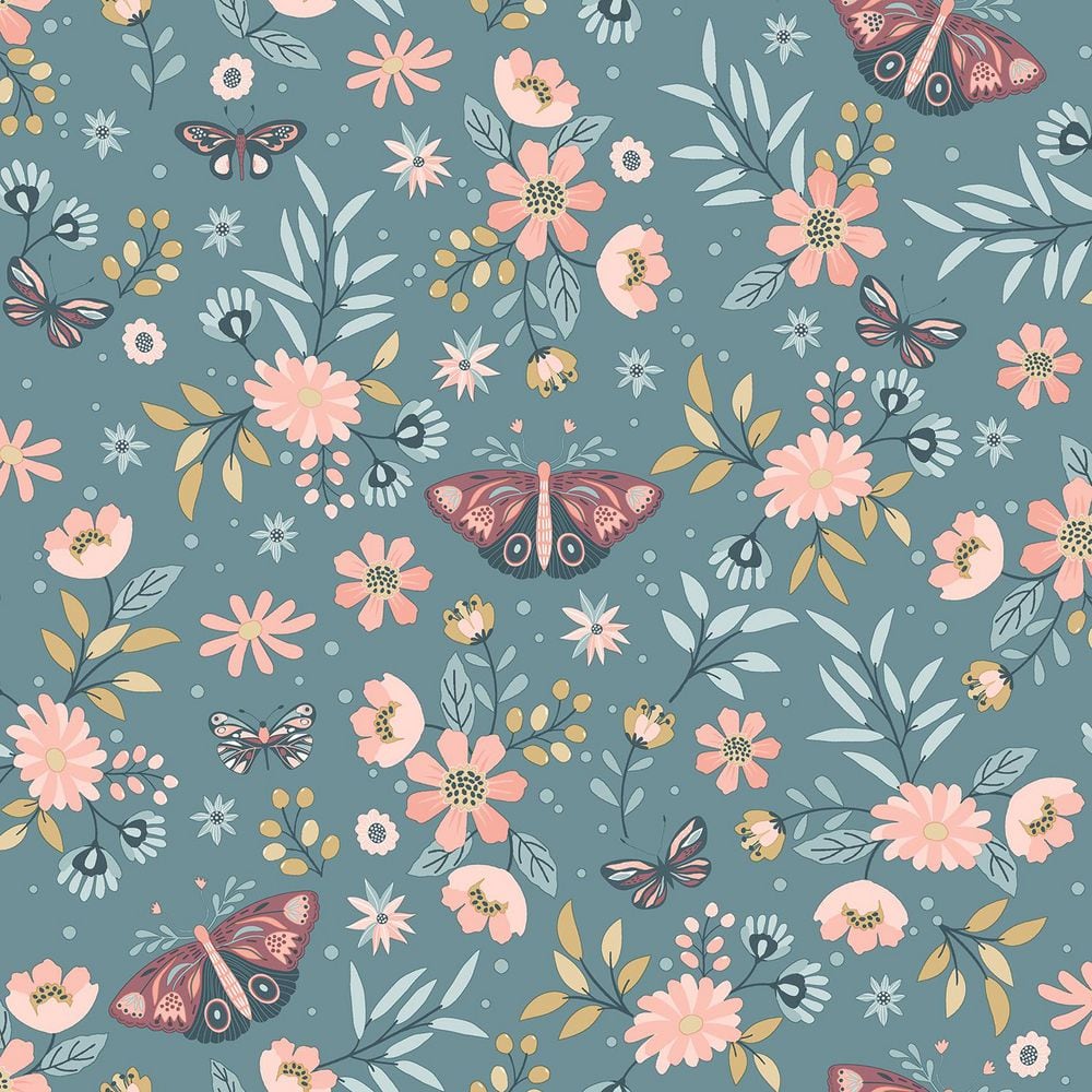 Veer Decor Whimsical Meadow Green Wallpaper VRKG04-185 - The Home Depot