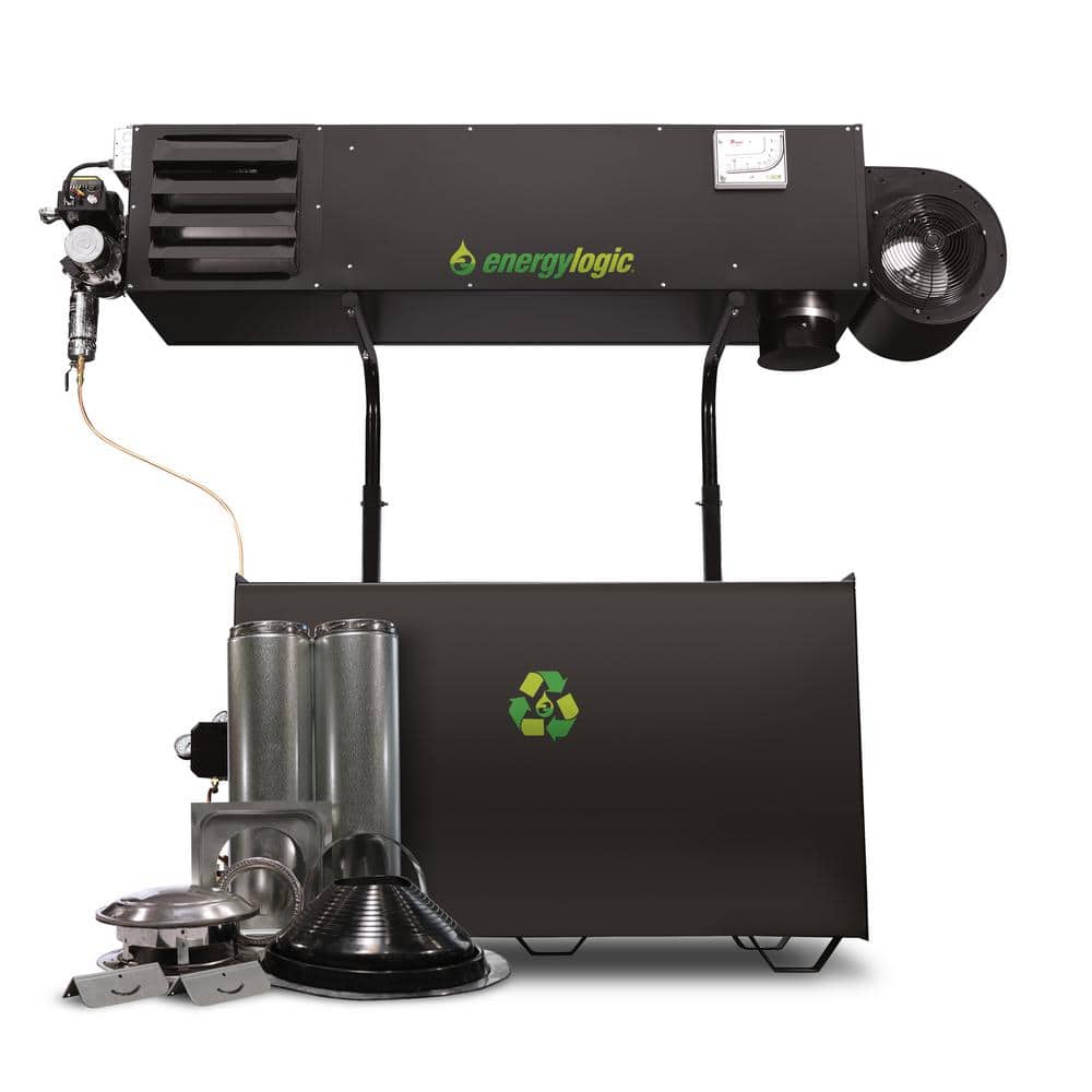 energylogic 140H 140,000 BTU Heater-Waste Oil Wall Furnace with 250 Gal ...
