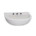 Barclay Products Compact 15 in. Wall-Mounted Bathroom Sink in White 4R ...