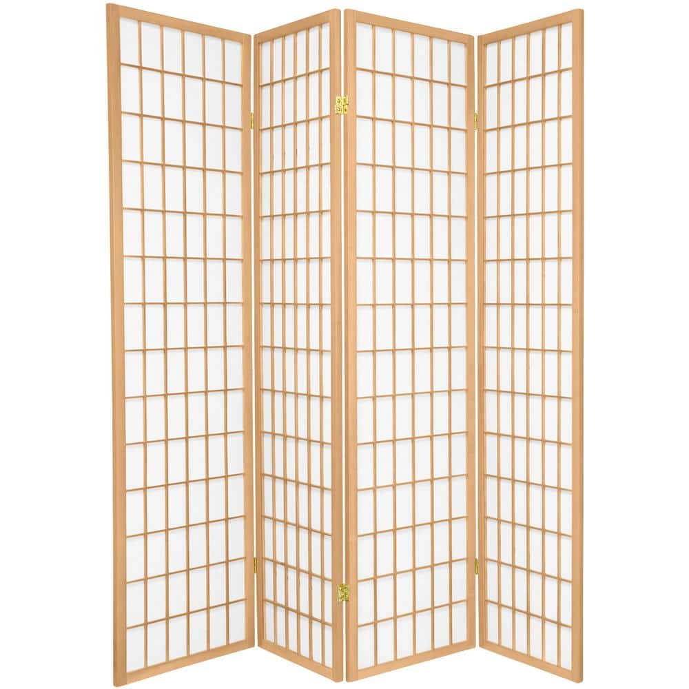 Red Lantern 6 ft. Natural 4-Panel Room Divider CWP-4P-NAT - The Home Depot