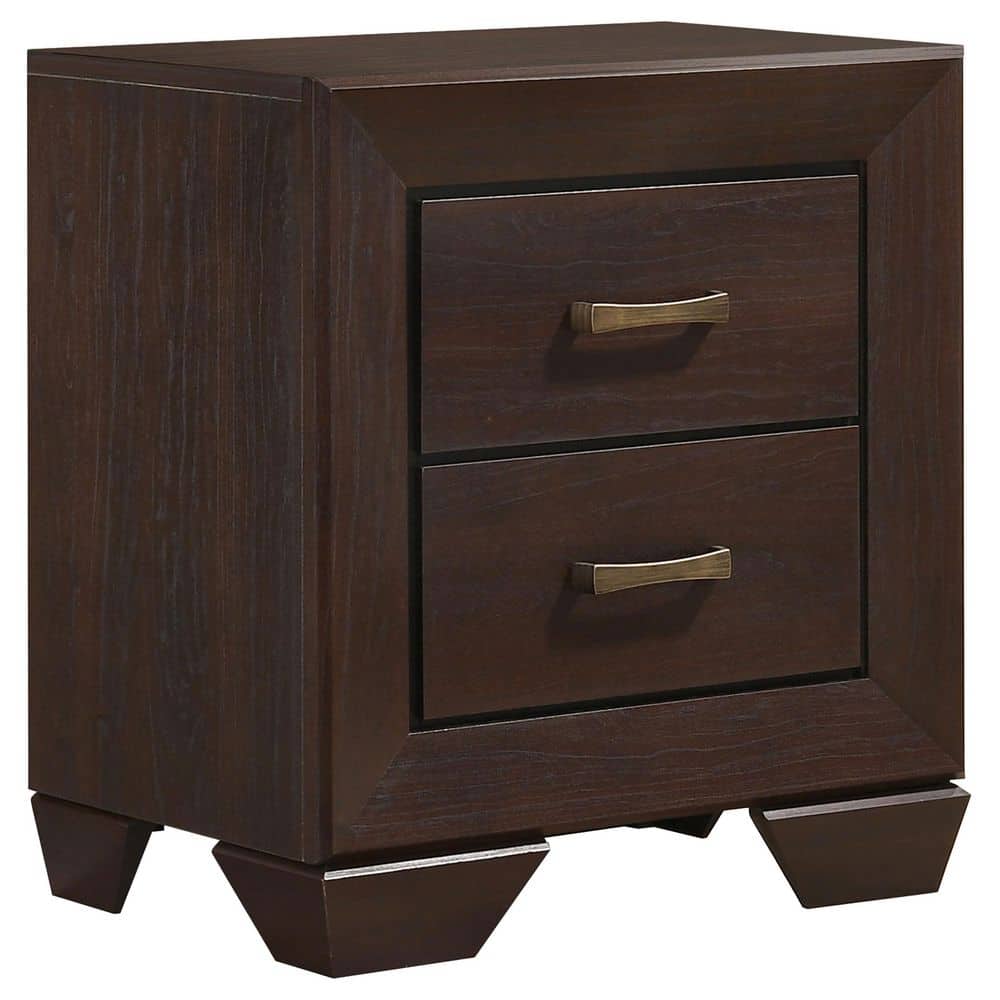 Coaster Fenbrook 2-drawer Dark Cocoa Nightstand 204392 - The Home Depot
