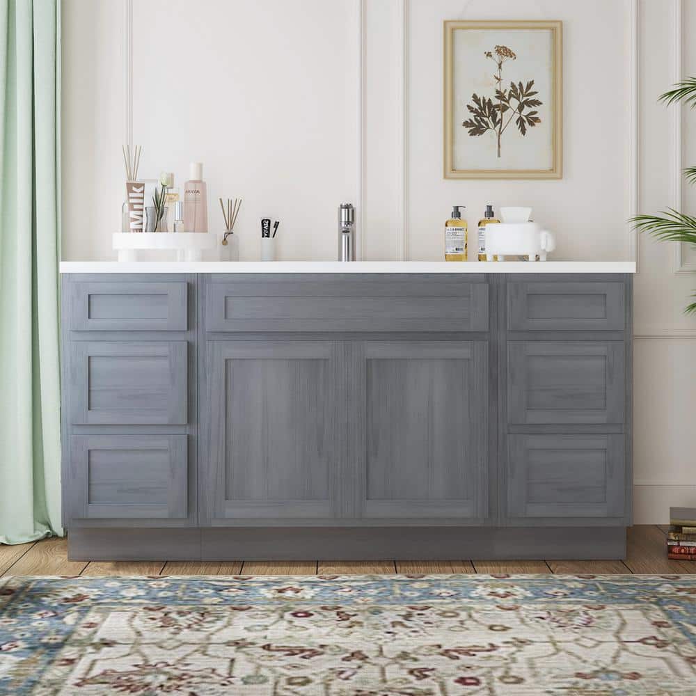 Reviews for Vanity Art Montclair 60 in. 2-Door and 6-Drawer ...
