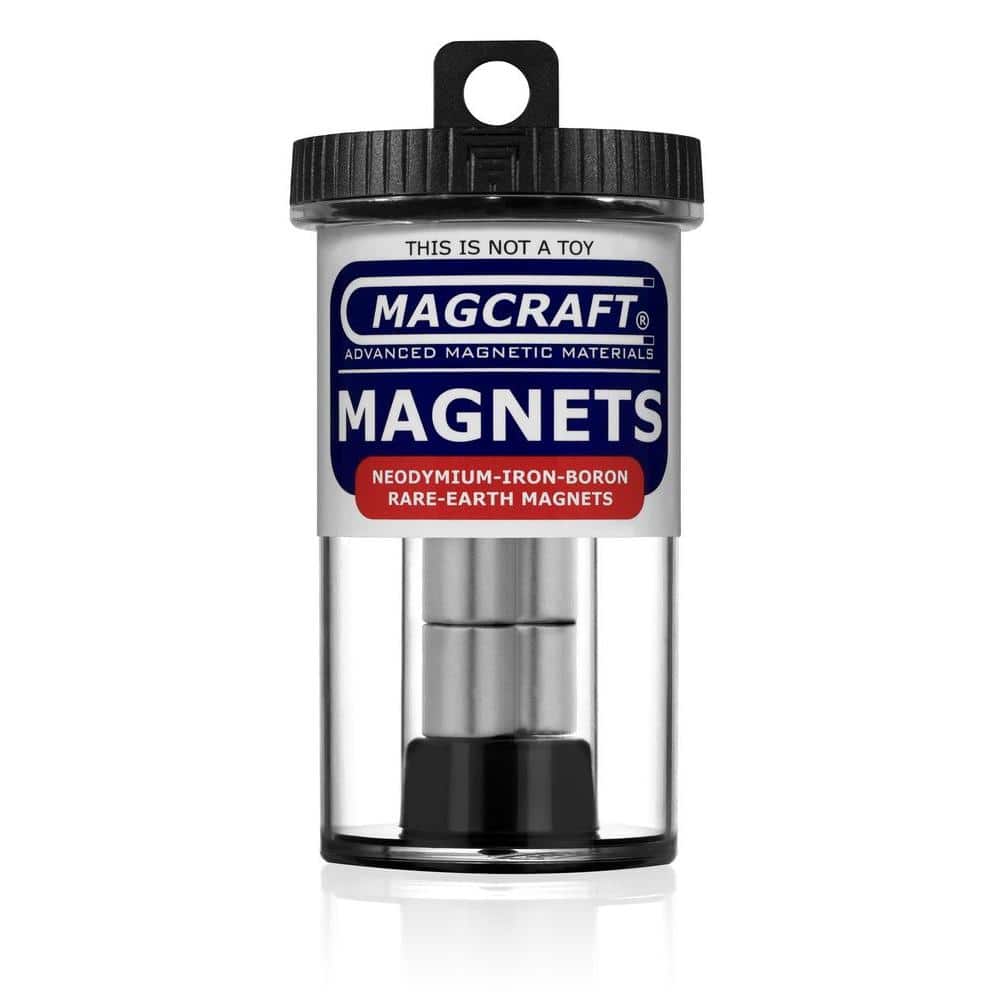 Magcraft Rare Earth 1/2 in. x 1/2 in. Rod Magnet (4-Pack) NSN0643 - The ...