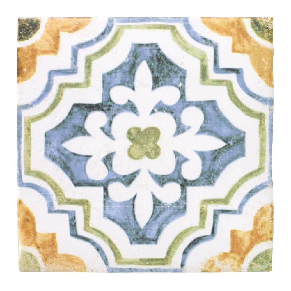 Ivy Hill Tile Sienna Terracotta Sol Multi-Color 8.85 in. x 8.85 in ...