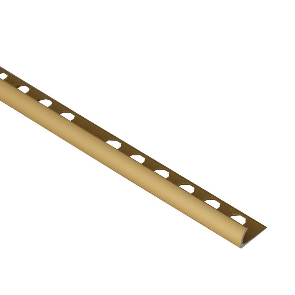 EMAC Novocanto Matt Gold 5/16 in. x 98-1/2 in. Aluminum Tile Edging ...