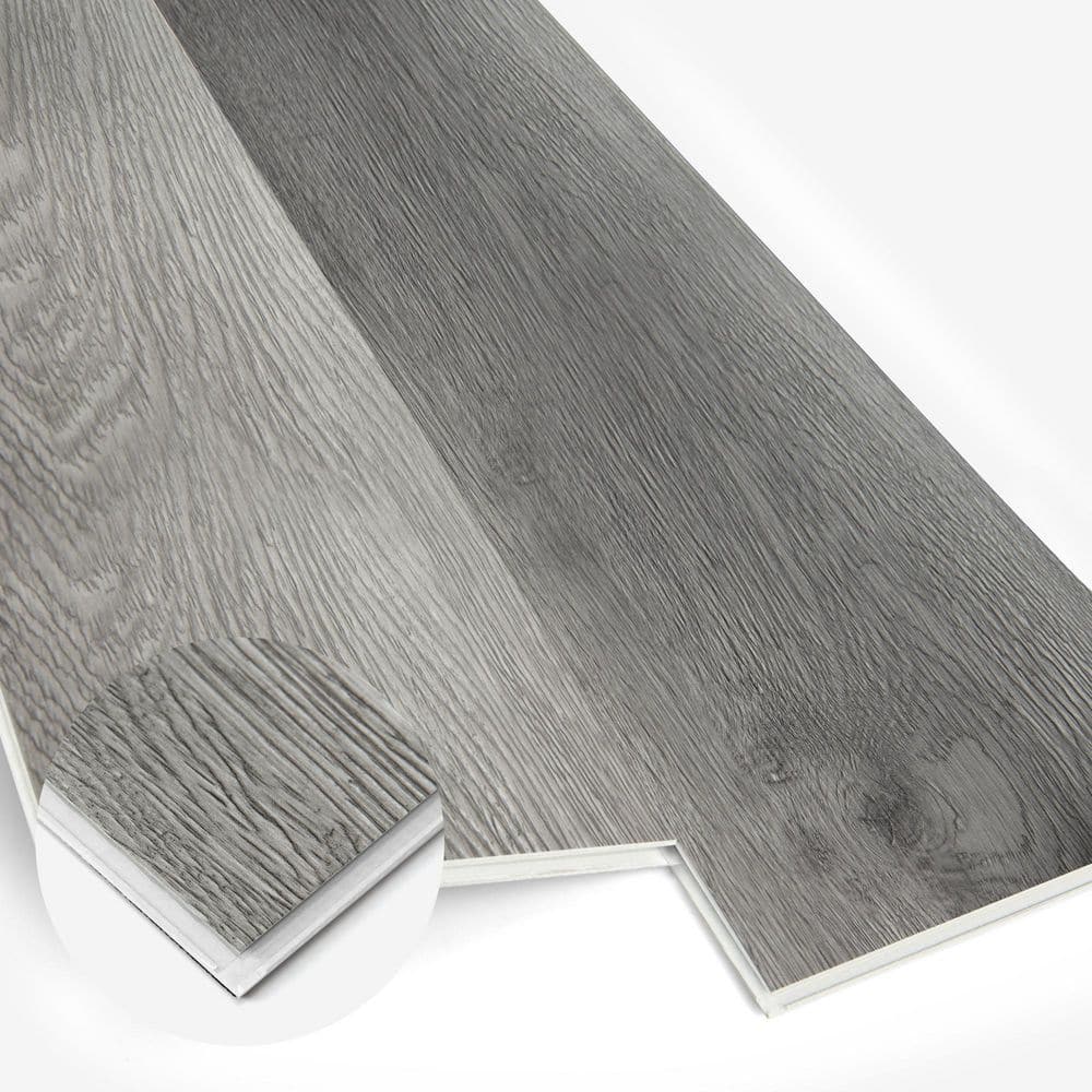 Art3d Drak Gray 12MIL 7.2in.x48in. Waterproof Click Lock Vinyl Plank ...