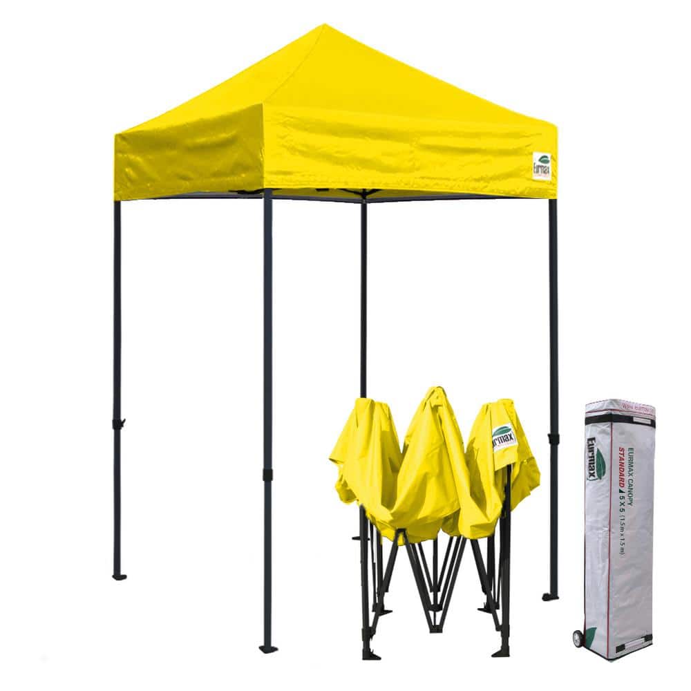 Terracemaster Commercial 5 ft. x 5 ft. Yellow Pop Up Canopy Tent with ...