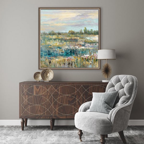 Paragon Thomas 1 Piece Framed 1 Piece Abstract Art Print 43 in. x 43 in ...
